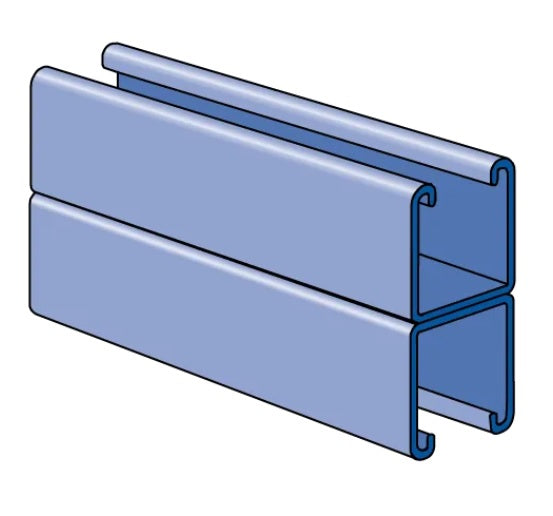 STRUT CHANNEL 1-5/8X20' 12G BACK-TO-BACK SOLID FULL SLOTTED G90 ...