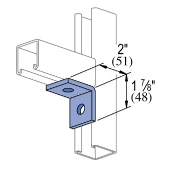 2 HOLE 90° ANGLE FITTING ZINC – Lightning Strut